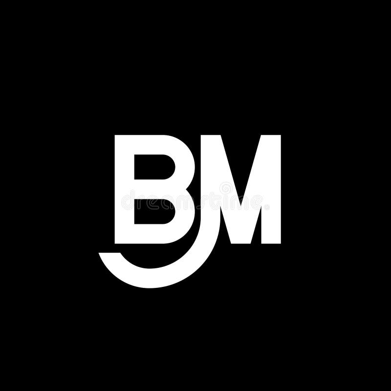 BM Letter Logo Design on Black Background. BM Creative Initials Letter ...