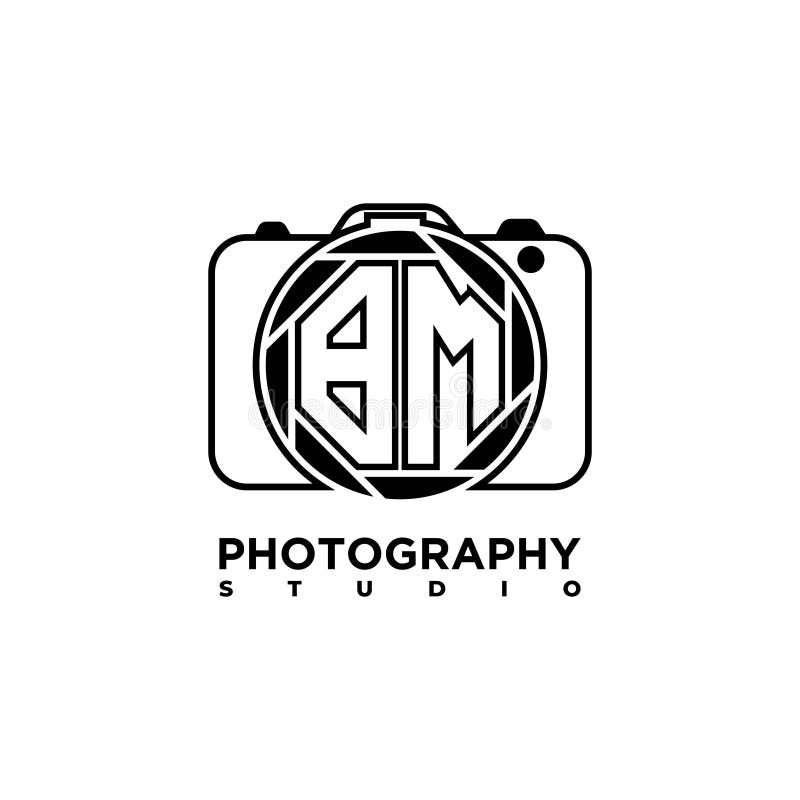 BM Letter Photograph Camera Style Stock Vector - Illustration of ...