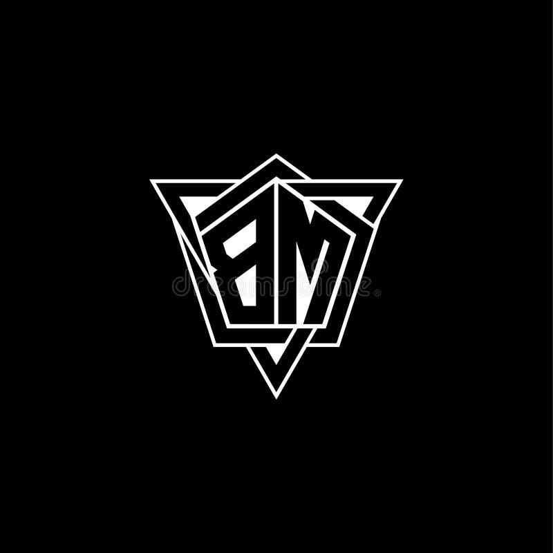 BM Logo Monogram Geometric Modern Design Stock Vector - Illustration of ...