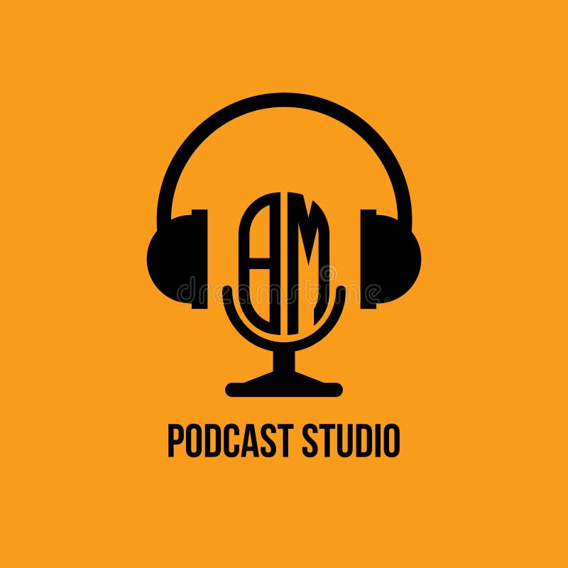 BM Monogram Headphone and Microphone Style Stock Vector - Illustration ...