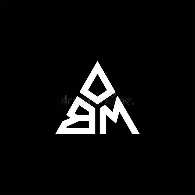 BM Monogram Logo with 3 Pieces Shape Isolated on Triangle Stock Vector ...