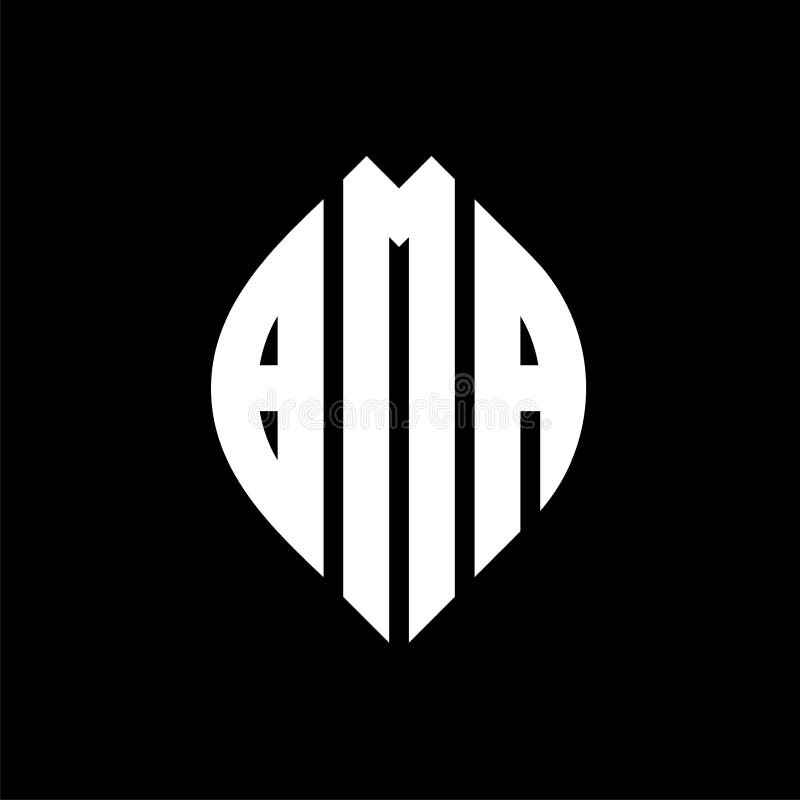 BMA Circle Letter Logo Design with Circle and Ellipse Shape. BMA ...