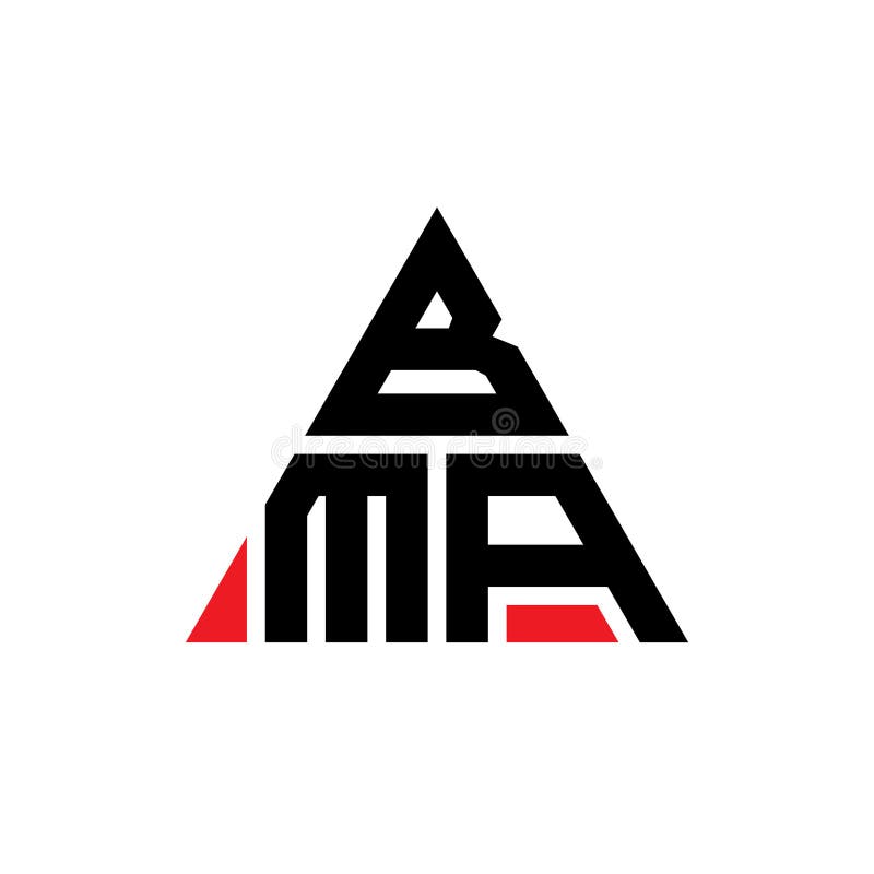 BMA Triangle Letter Logo Design with Triangle Shape. BMA Triangle Logo ...
