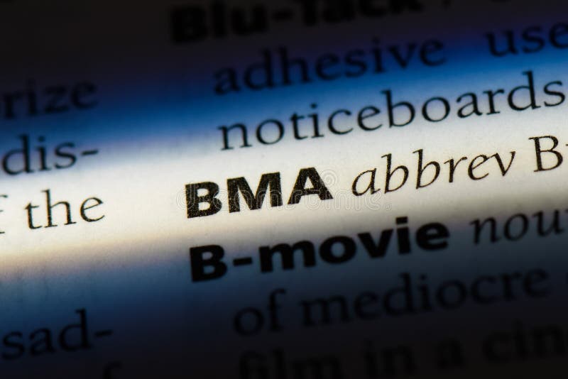 Bma stock image. Image of word, info, definition, macro - 114405049