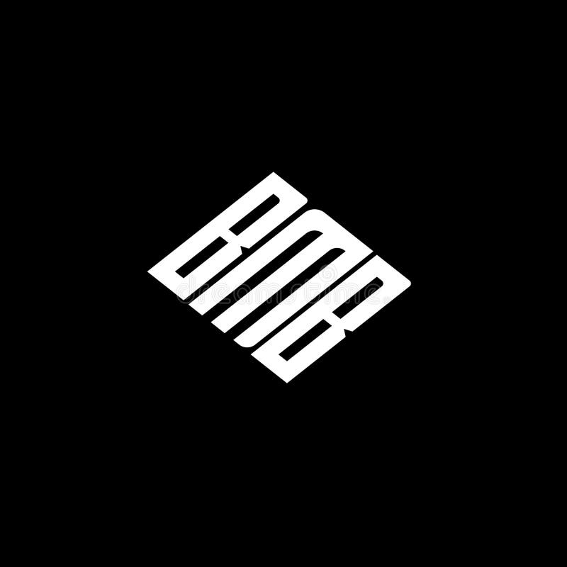 BMB Letter Logo Design on Black Background Stock Illustration ...