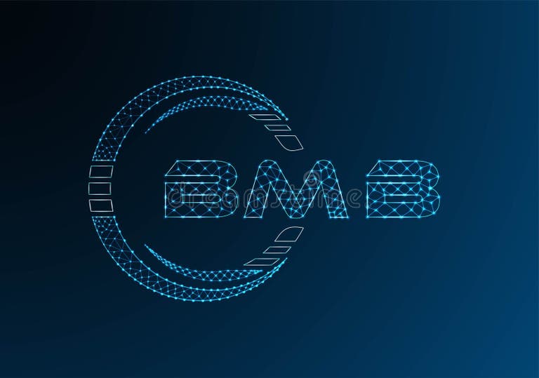 BMB Low Poly Letter Logo Vector Design. BMB Stock Illustration ...