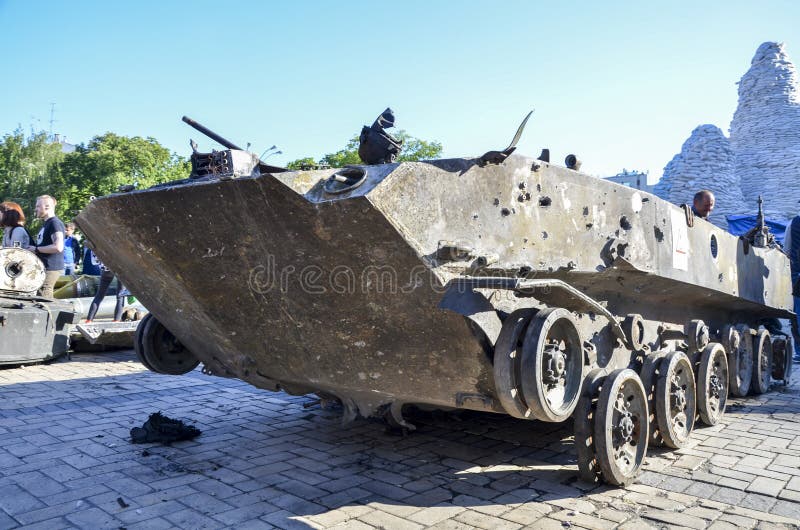 Russian BMD-2 Airborne Combat Vehicle Destroyed As a Result Artillery ...