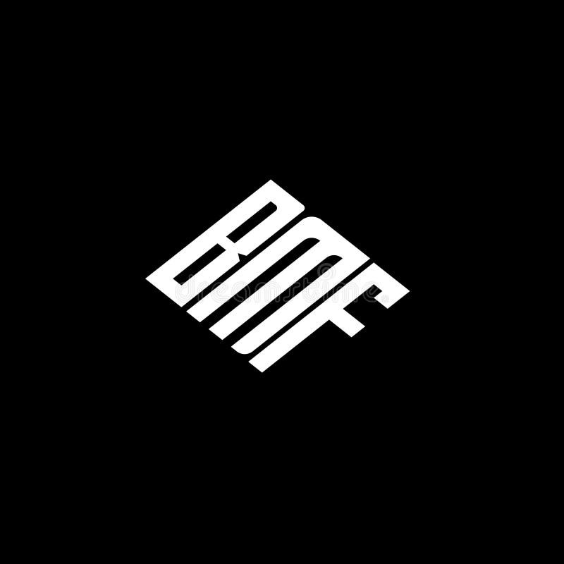 BMF Letter Logo Design on Black Background Stock Illustration ...
