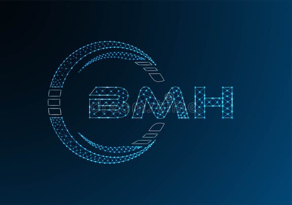 BMH Low Poly Letter Logo Vector Design. BMH Stock Illustration ...