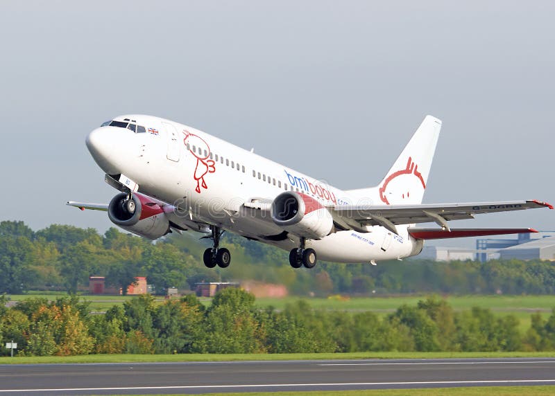BMI Baby Boeing 737 editorial photo. Image of airline - 19087921