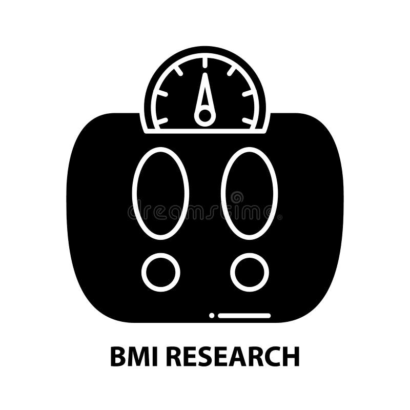 BMI Research Icon, Black Vector Sign with Editable Strokes, Concept ...