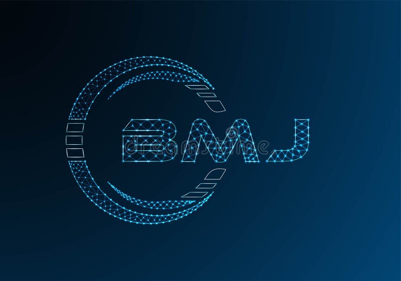 BMJ Low Poly Letter Logo Vector Design. BMJ Stock Illustration ...