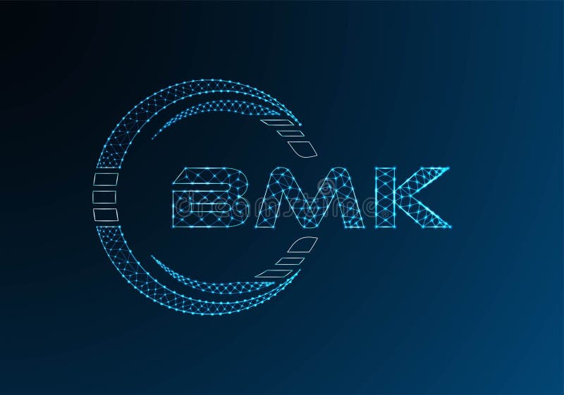 BMK Low Poly Letter Logo Vector Design. BMK Stock Illustration ...