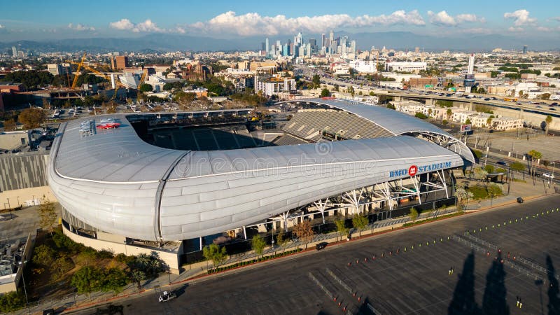 BMO Stadium with with Los Angeles Skyline in the Background Editorial ...