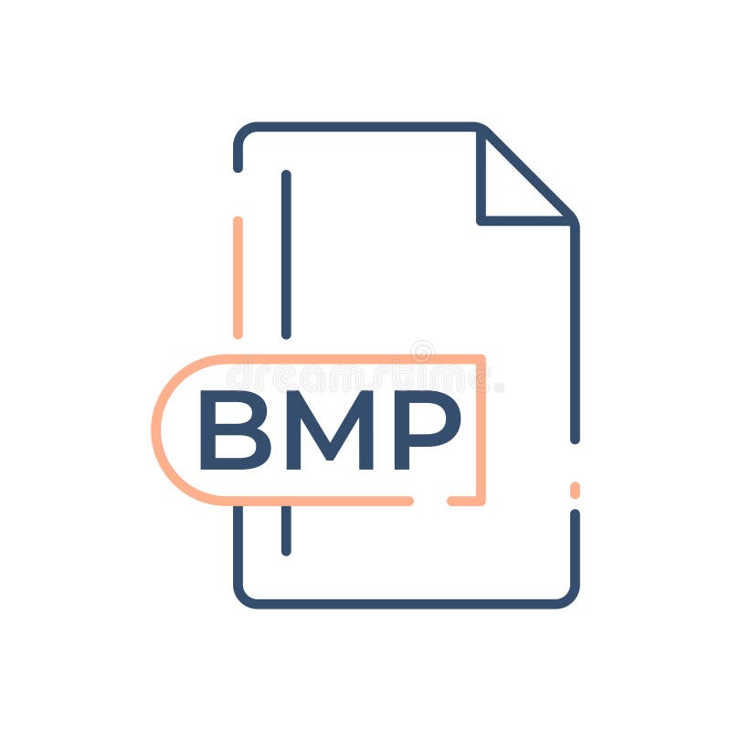 BMP File Format Icon. Bitmap Image File Extension Line Icon Stock ...