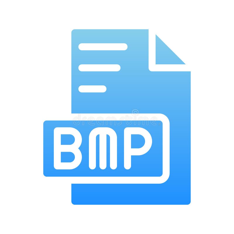 Bmp Gradient Document Icons for Various File Types Stock Vector ...