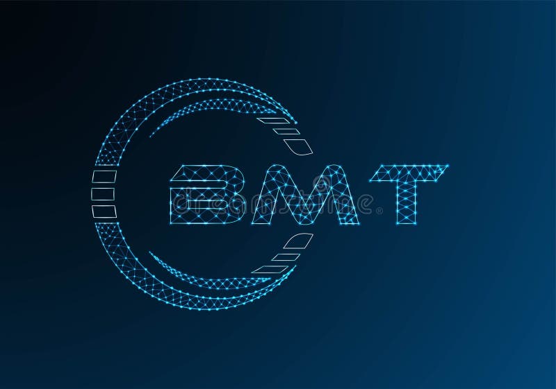 BMT Low Poly Letter Logo Vector Design. Stock Illustration ...