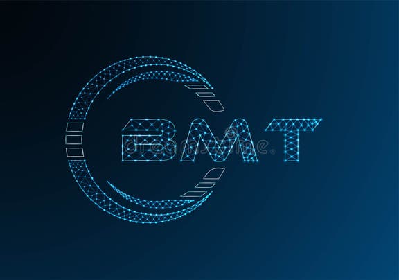 BMT Low Poly Letter Logo Vector Design. Stock Illustration ...