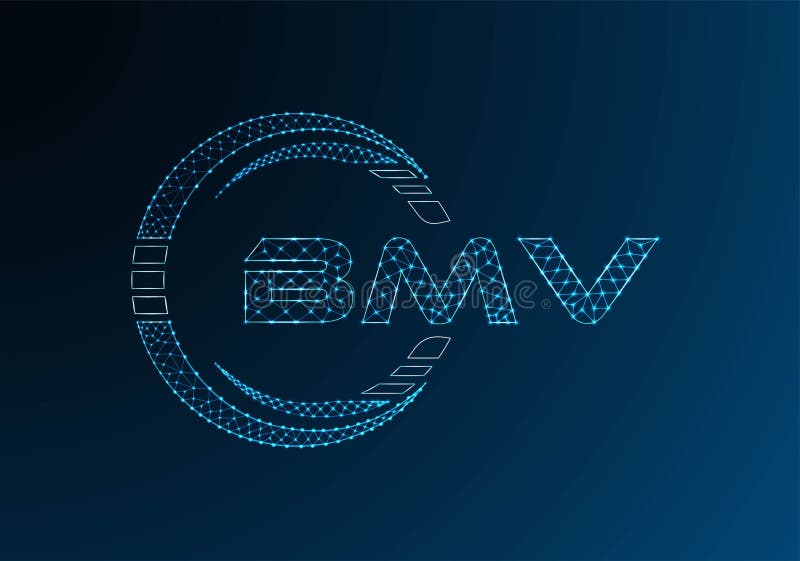 BMV Low Poly Letter Logo Vector Design. Stock Illustration ...