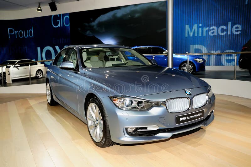 BMW Active Hybrid 3 Saloon Car Editorial Stock Photo - Image of vehicle ...