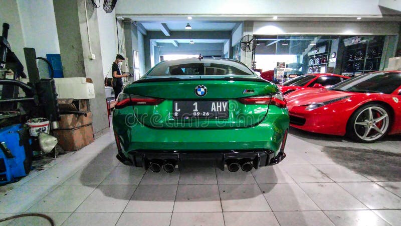 Surakarta Indonesia September 25 2021 the Rear View of G82 BMW M4 ...