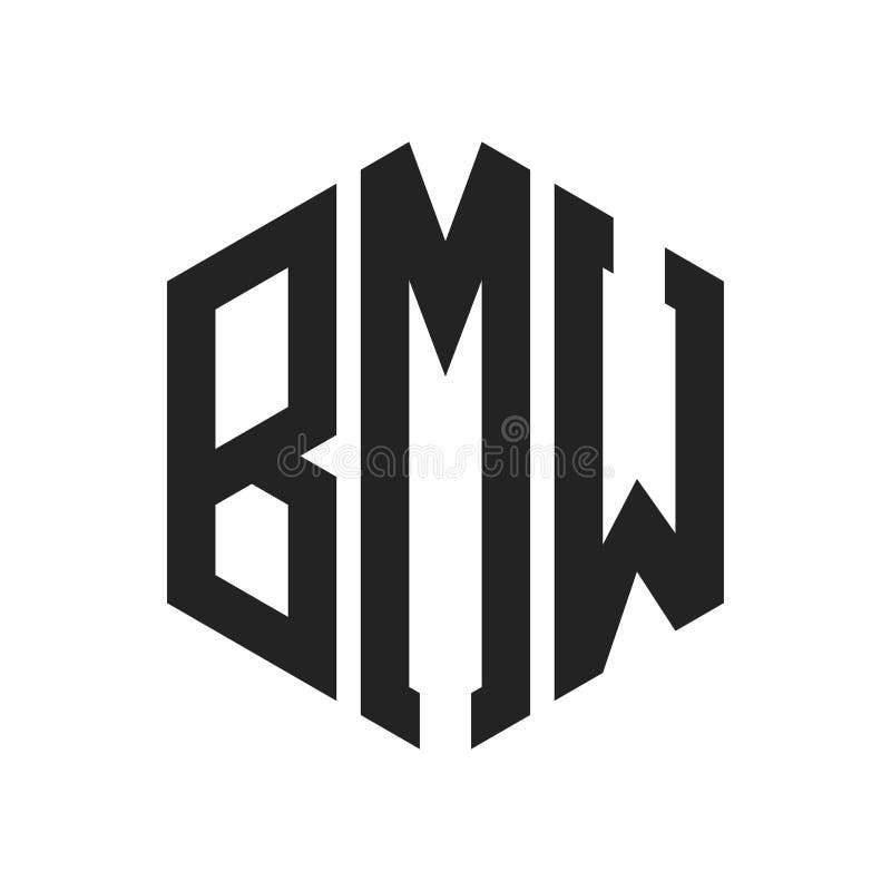 BMW Logo Design. Initial Letter BMW Monogram Logo Using Hexagon Shape ...