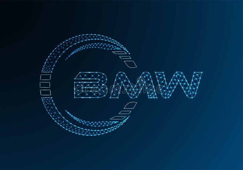 BMW Low Poly Letter Logo Vector Design. Stock Illustration ...