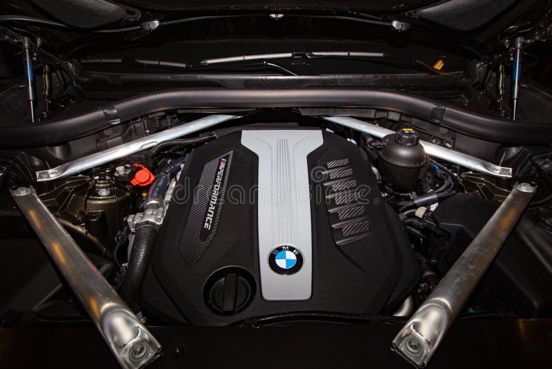 BMW X6 M50d Engine Compartment Editorial Stock Photo - Image of closeup ...