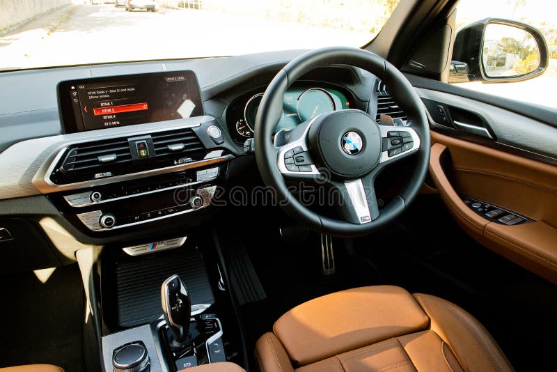 BMW X3 M40i 2018 Interior editorial photo. Image of sport - 129862056
