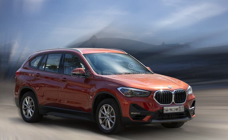 BMW red car . editorial stock photo. Image of vehicle - 272910523