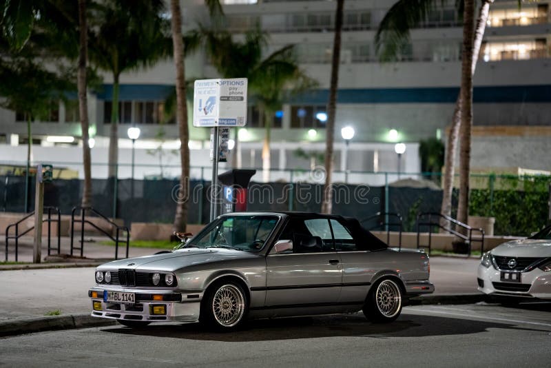 BMW 3 Series Parked in the City at Night Editorial Image - Image of ...