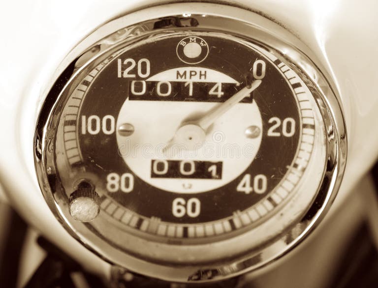 BMW speedometer editorial stock photo. Image of antique - 10254388