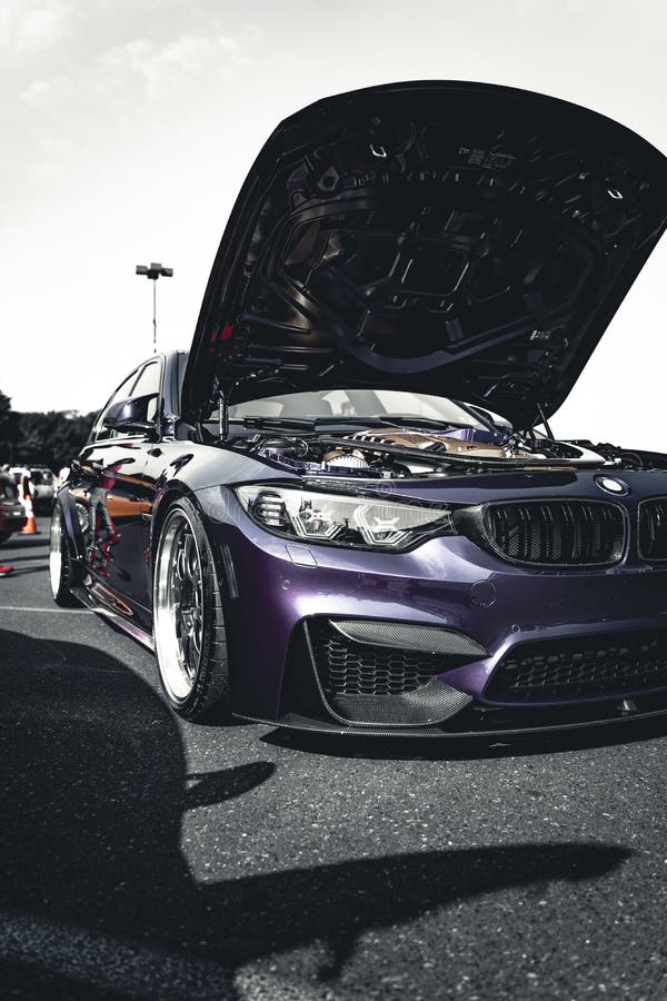 BMW Sport Car with Hood Open Editorial Stock Image - Image of auto ...
