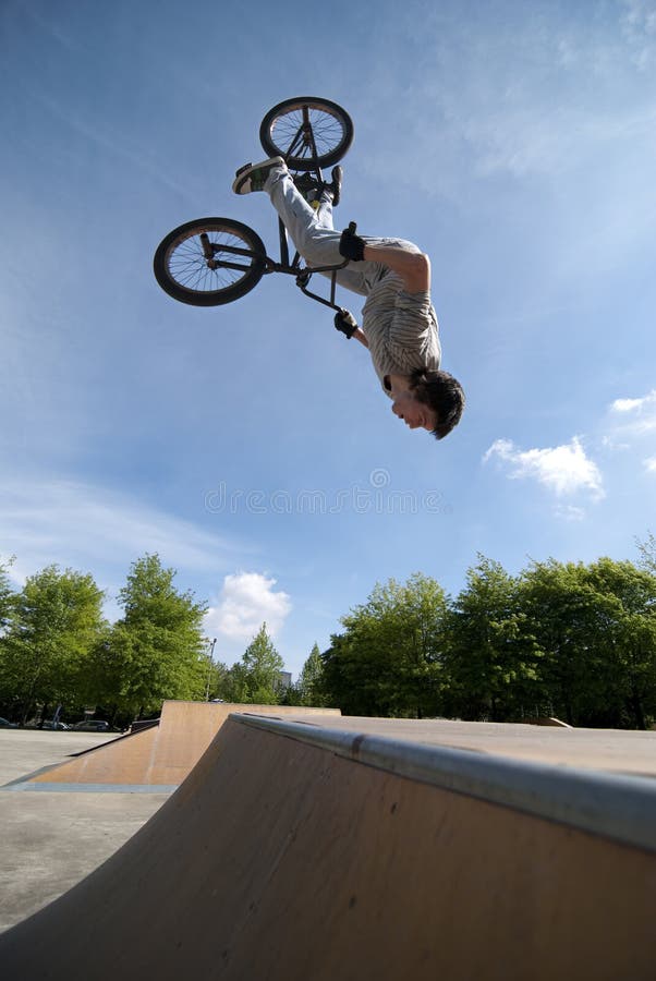 BMX Back Flip stock photo. Image of person, sports, bike - 14324644