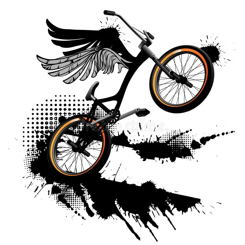 Bmx Bicycle Grunge Background Stock Vector - Illustration of style ...