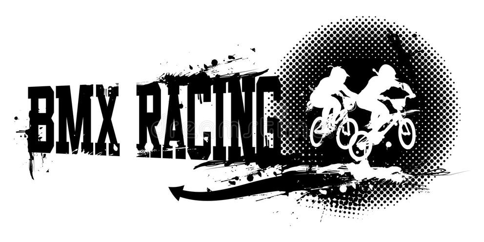 BMX Bicycle Racing Banner Vector Illustration Stock Vector ...
