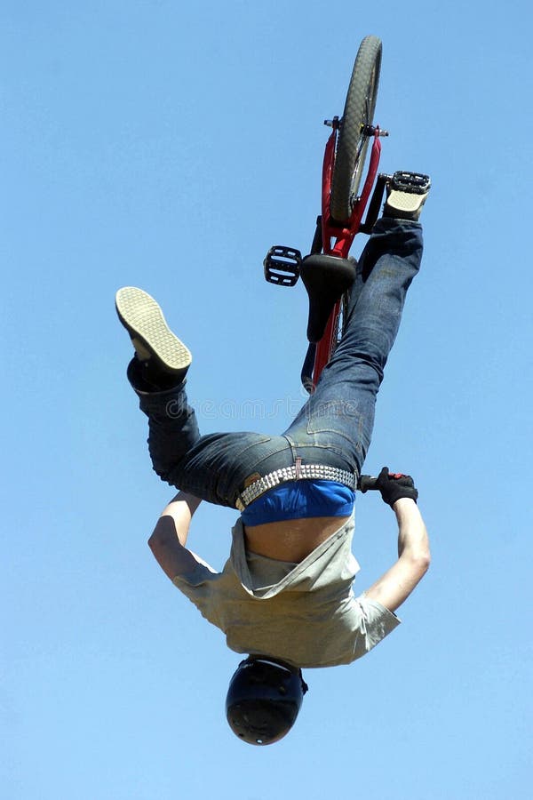 BMX bike trick 01 stock photo. Image of flip, helmet, extreme - 1772914
