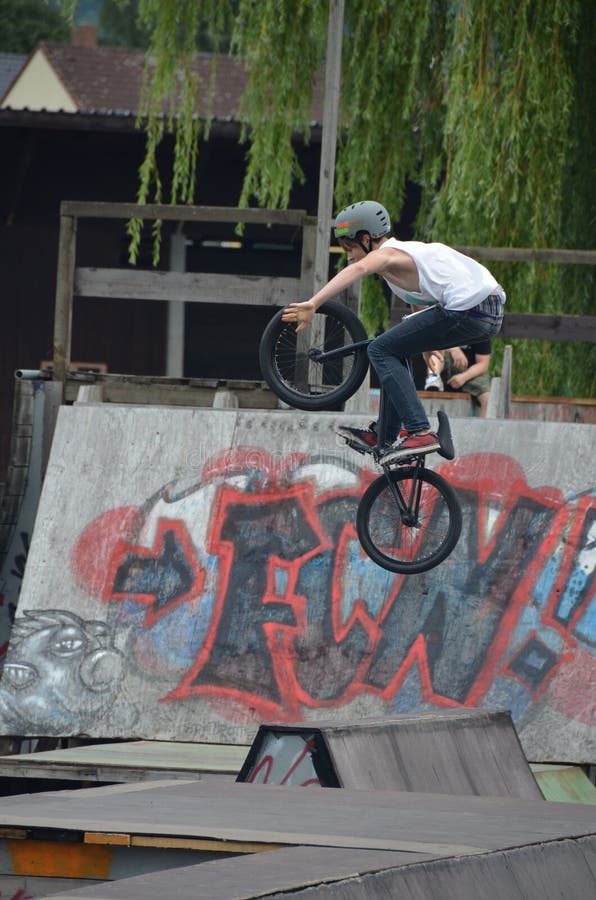Bmx biker editorial stock image. Image of move, biker - 26378689