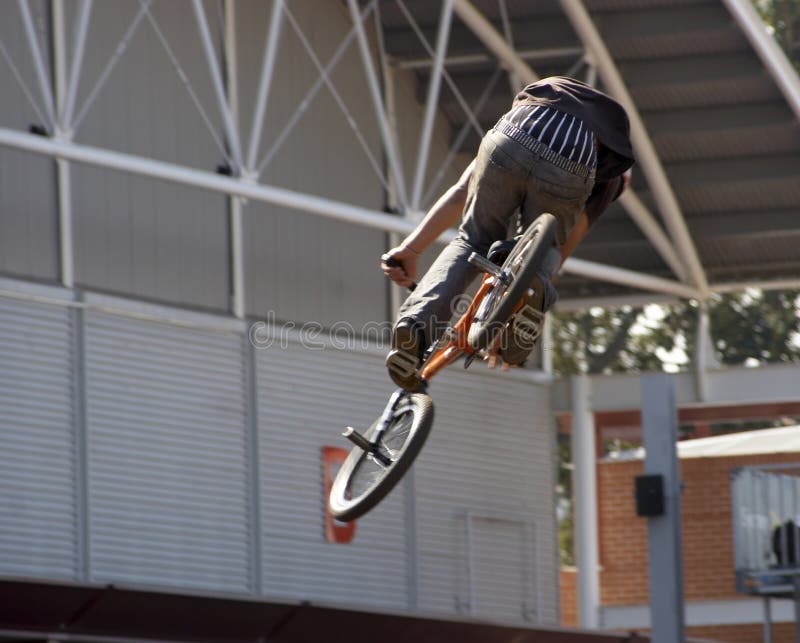 BMX Biker stock image. Image of tyres, rider, aerial, bike - 324735