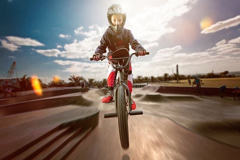 BMX stock image. Image of bike, young, jump, cycle, driver - 50178117