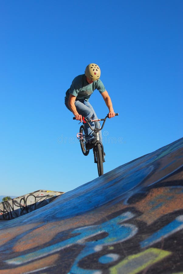 BMX jump stock image. Image of ramp, lifestyle, male, contest - 7328233