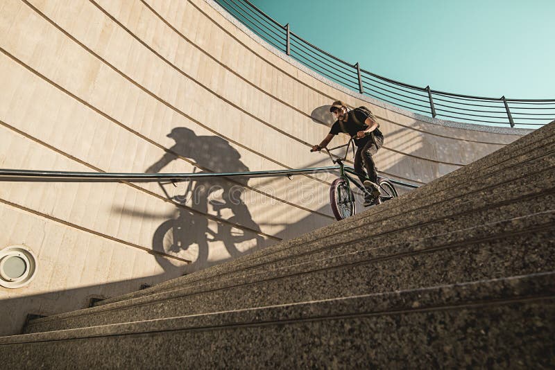 BMX Rider on the Street of a City Stock Image - Image of biker, riding ... BMX Rider on the Street of a City Stock Image - Image of biker, riding ...