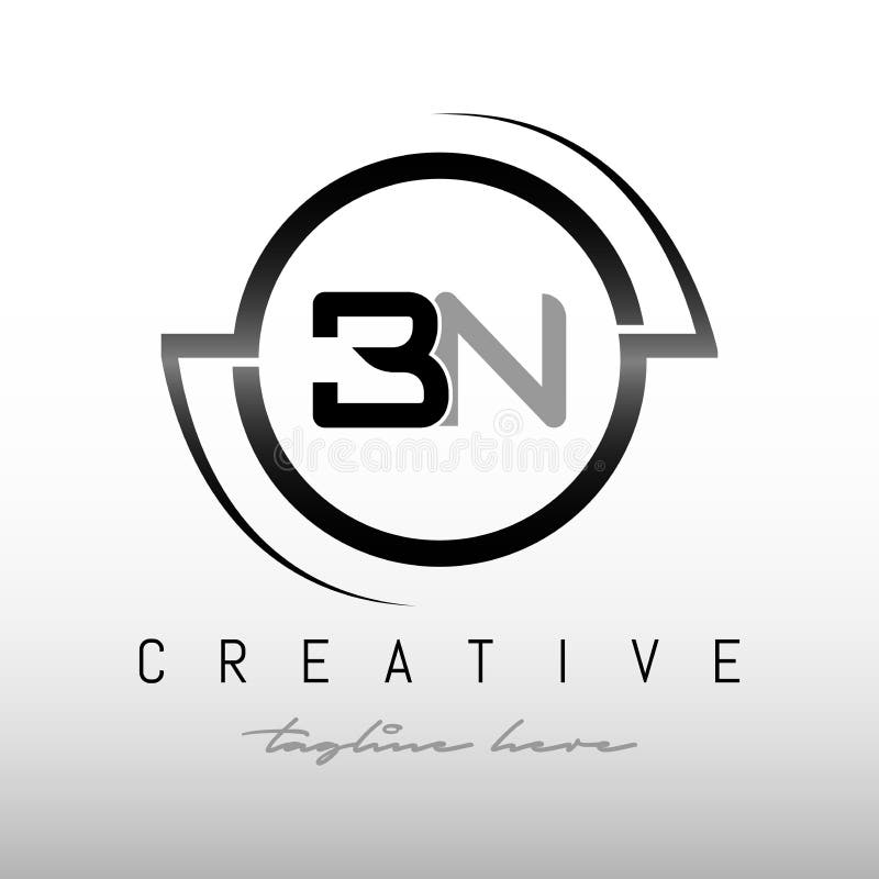 BN Logo with Creative Modern Business Typography Vector Template ...
