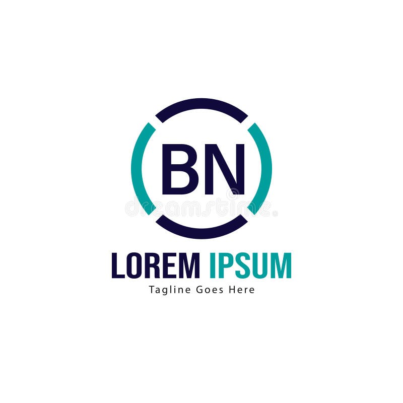BN Letter Logo Design. Creative Modern BN Letters Icon Illustration ...
