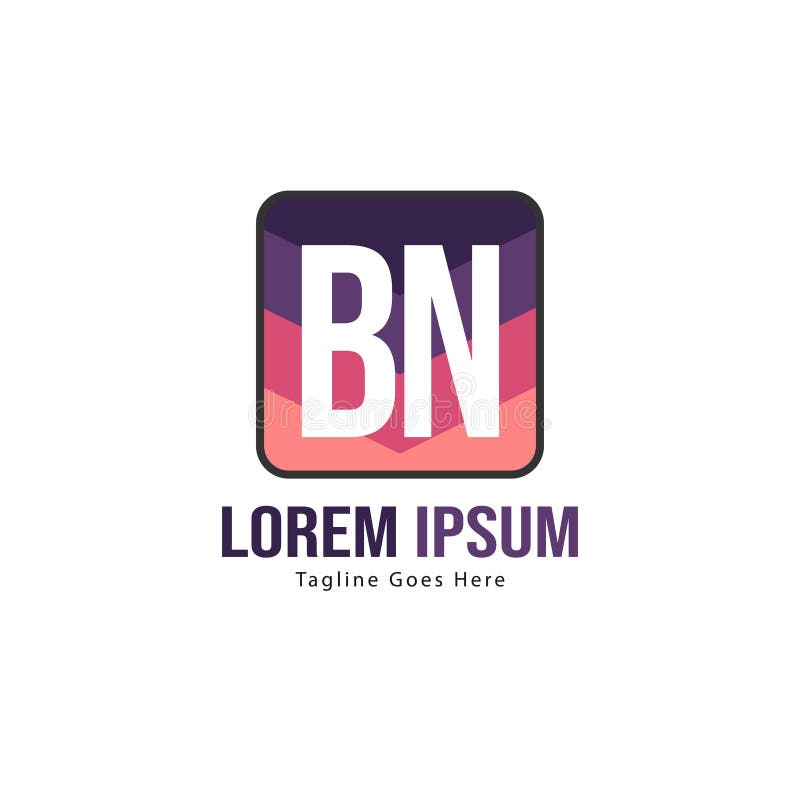 BN Letter Logo Design. Creative Modern BN Letters Icon Illustration ...