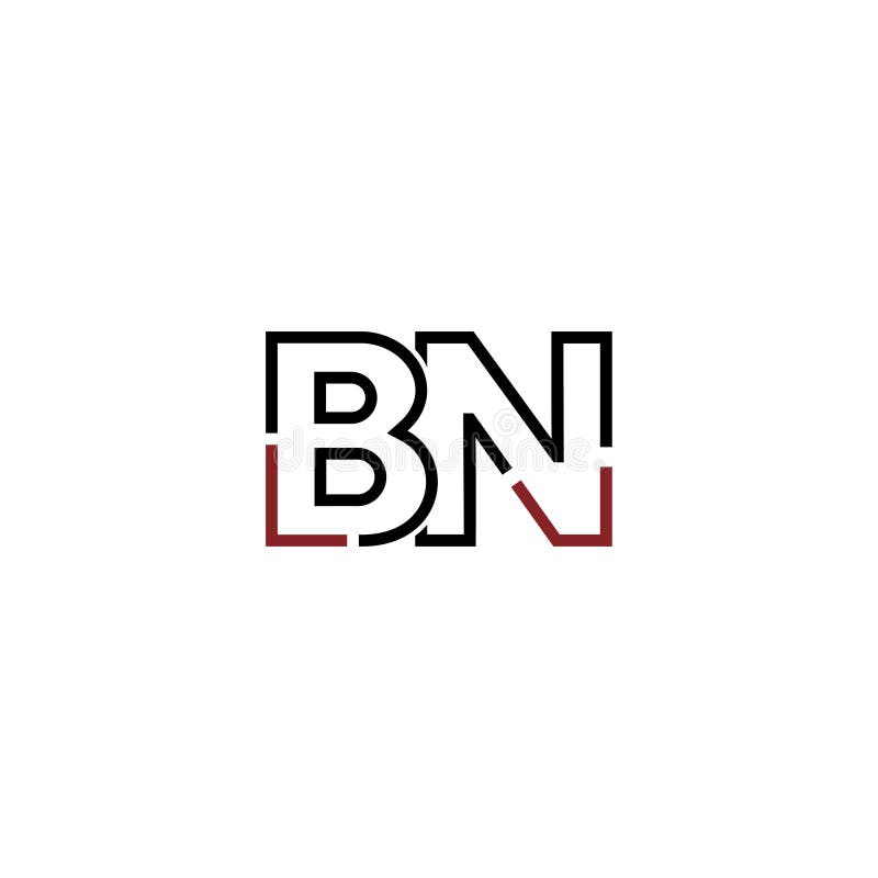 Initial BN Letter Logo With Creative Modern Business Typography Vector ...