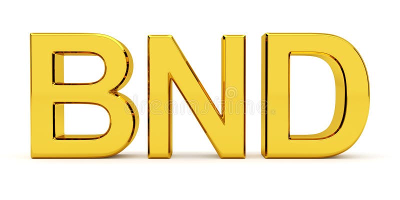 BND Brunei Dollar Currency Code Stock Illustration - Illustration of ...