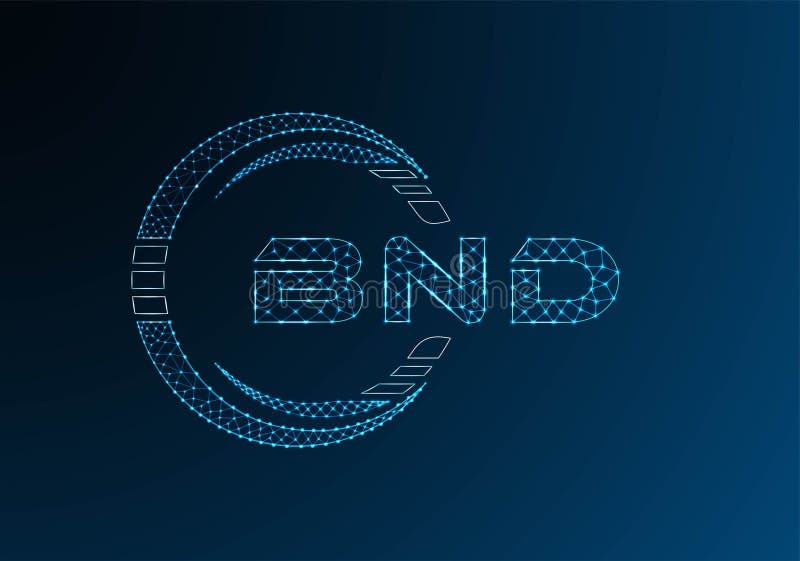 BND Low Poly Letter Logo Vector Design. Stock Illustration ...