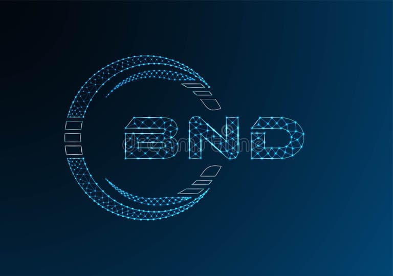 BND Low Poly Letter Logo Vector Design. Stock Illustration ...