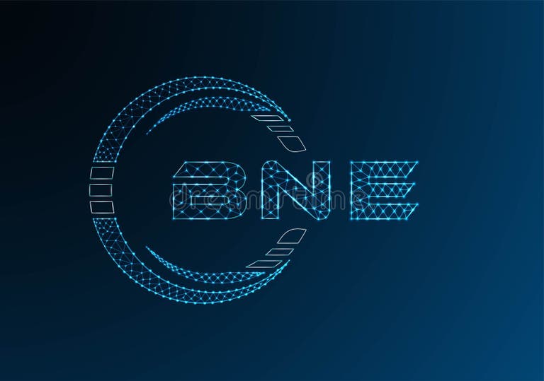BNE Low Poly Letter Logo Vector Design. Stock Illustration ...